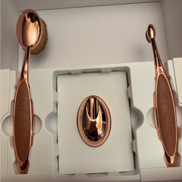 artis | Makeup | Artis Elite Collection Rose Gold Finish 3 Brush Set ...